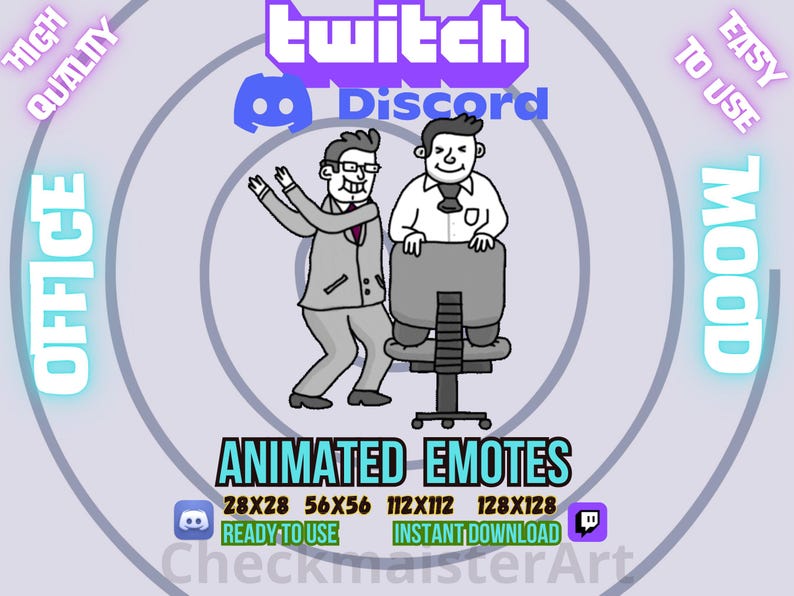Animated Office Mood Emote: Twitch/discord Streamer Meme - Etsy