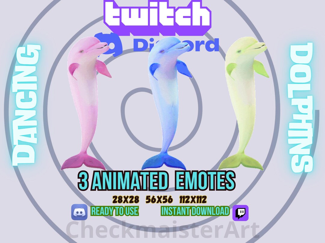 3 Animated Dancing Dolphins Emotes, Twitch Emotes, Discord Emotes, Lit ...