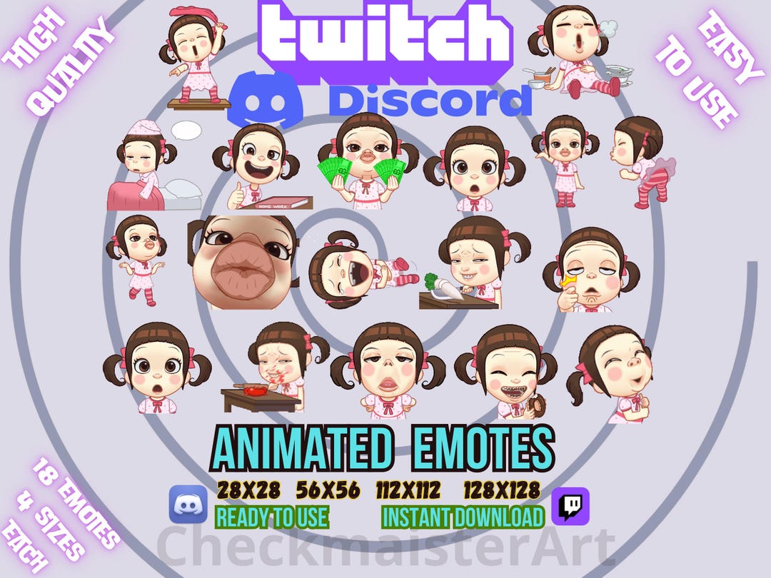 18 Animated Cute Baby Girl Emotes, Twitch Emotes, Discord Emotes ...