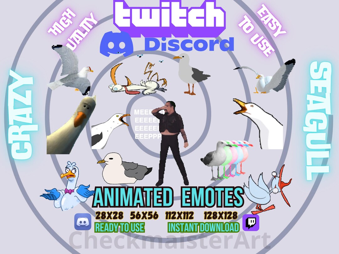 12 Animated Crazy Seagull Emotes, Twitch Emotes, Discord Emotes ...