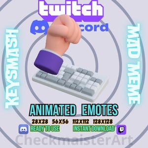 Animated Keysmash Emote, Twitch Emotes, Discord Emotes, Lul Emote, Lmao ...
