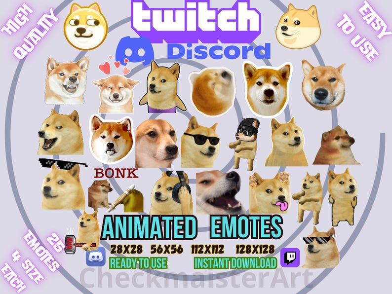 Animated Dog Twitch Emotes, Shiba Meme Emotes (digital Download) - Etsy UK