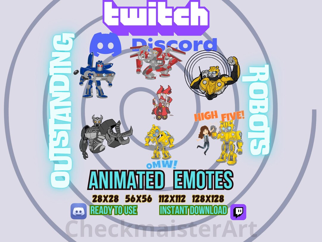 7 Animated Outstanding Robots Emotes, Twitch Emotes, Discord Emotes ...