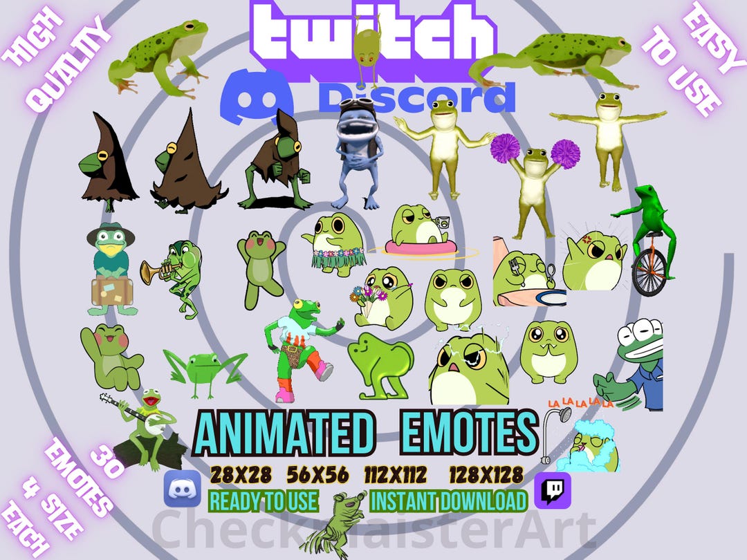 30 Animated Cute Frog Emotes, Twitch Emotes, Discord Emotes, Toad Emote ...