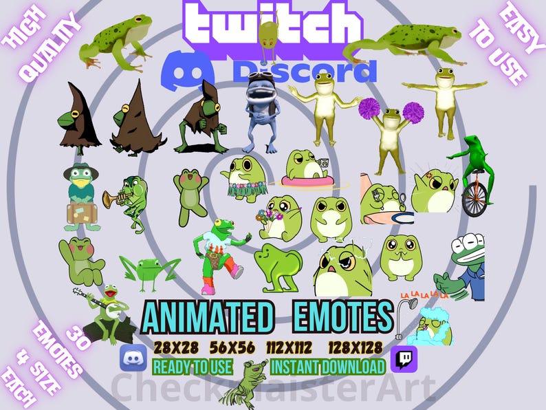 30 Animated Cute Frog Emotes, Twitch Emotes, Discord Emotes, Toad Emote ...