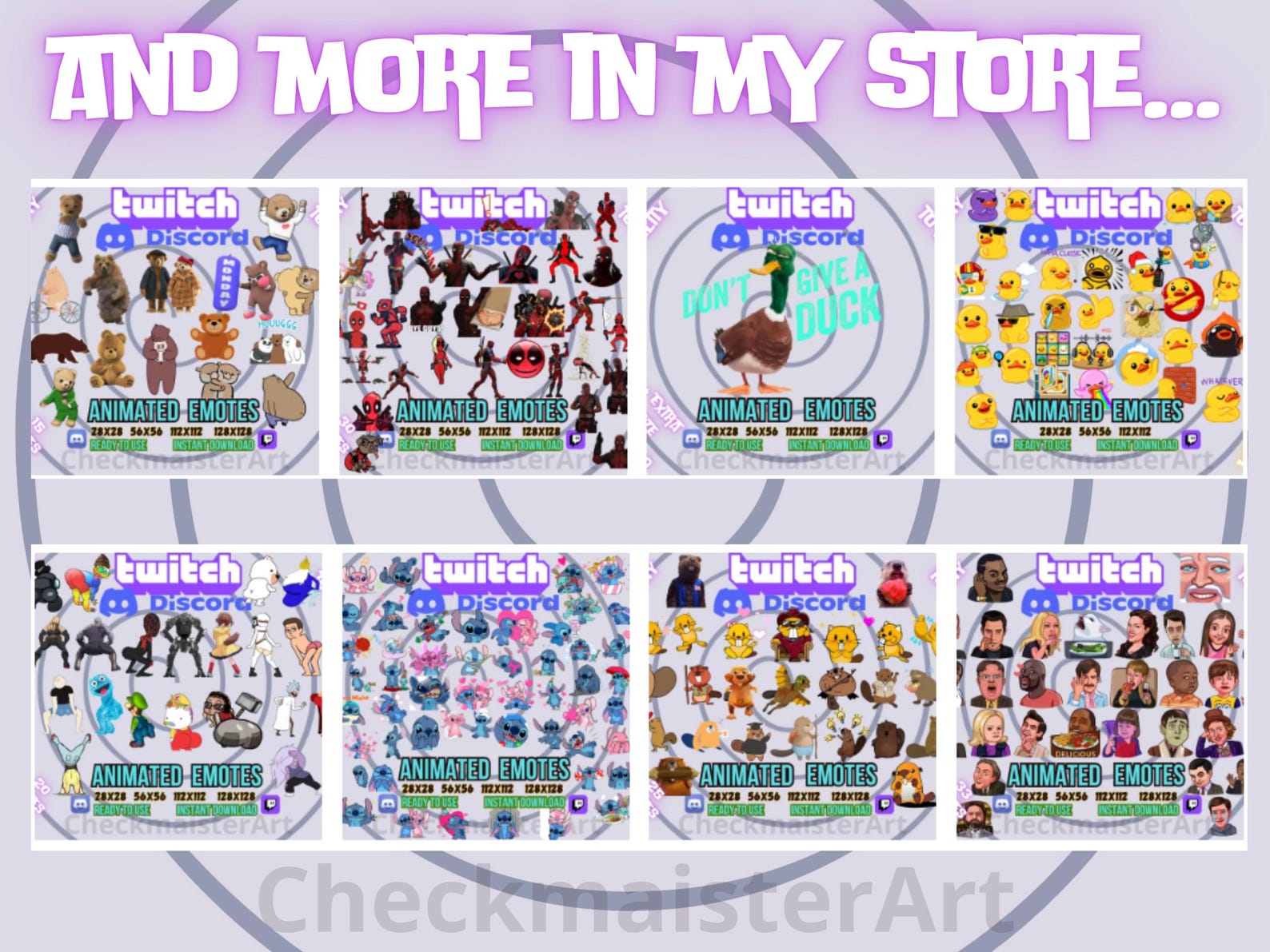 Animated Alpaca Twitch Emotes: Funny Llama Streamer Pack (digital ...
