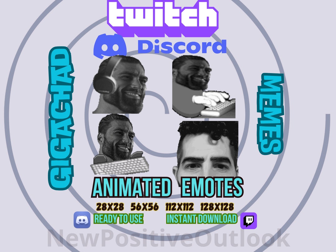 4 Animated GIGACHAD Emotes Bundle, Twitch Emotes, Discord Emotes, Lit ...