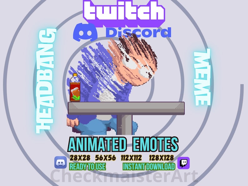 Animated Head Bang Emote, Twitch Emotes, Discord Emotes, Facepalm Emote ...