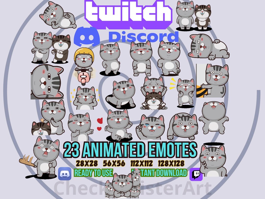 23 Animated Pretty Cool Cat Emotes, Twitch Emotes, Discord Emotes ...