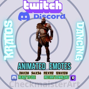 Animated Kratos Emote, Twitch Emotes, Discord Emotes, Floss Dance Emote ...