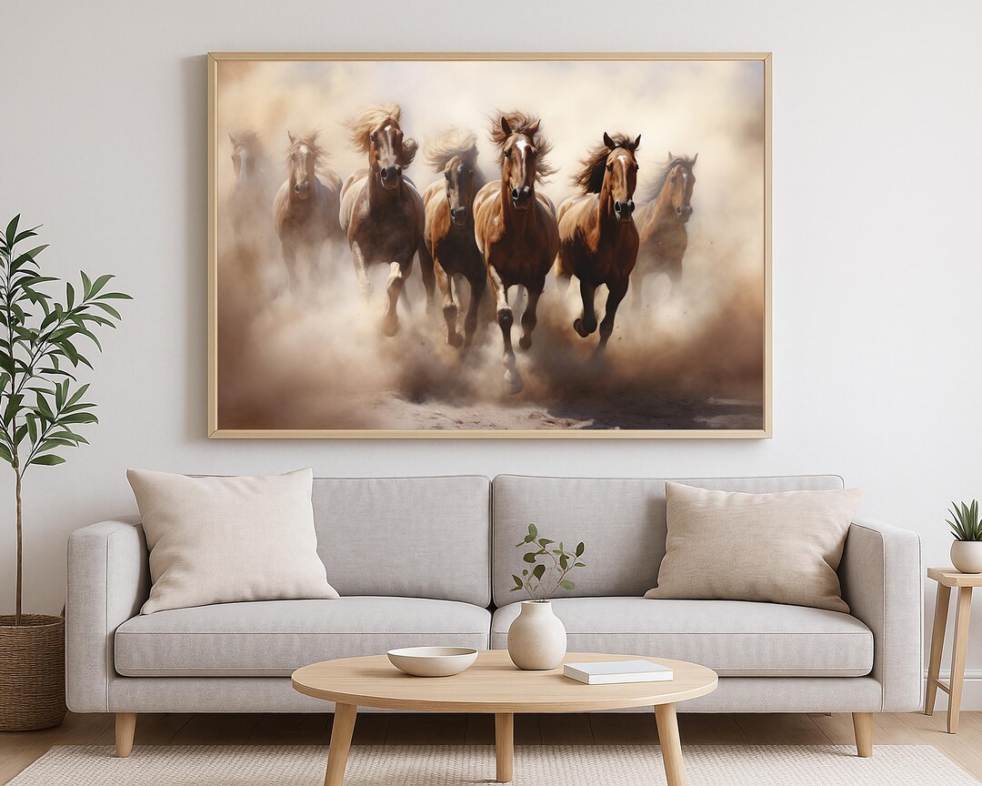 Wild Horses Running Digital Download, Horse Stampede Digital Print ...