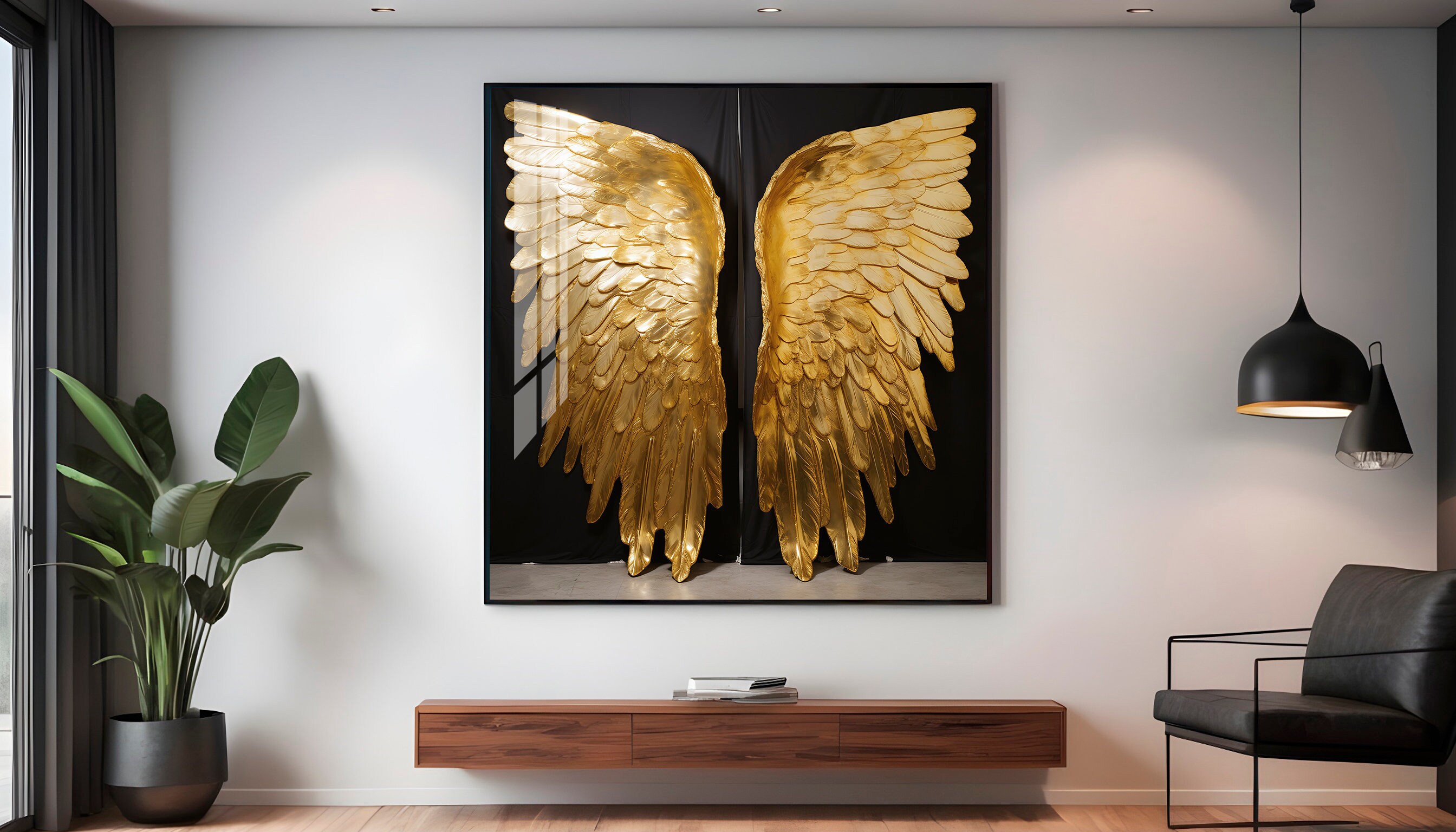 Golden Angel Wings, Ready to Print, Contemporary Art, Digital Print ...