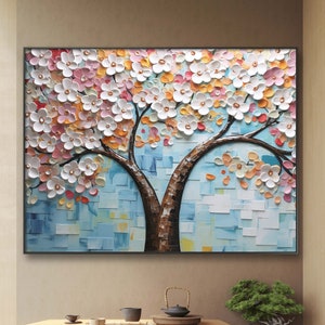 3D Abstract Texture Tree, Textured Oil Painting, Digital Wall Art ...