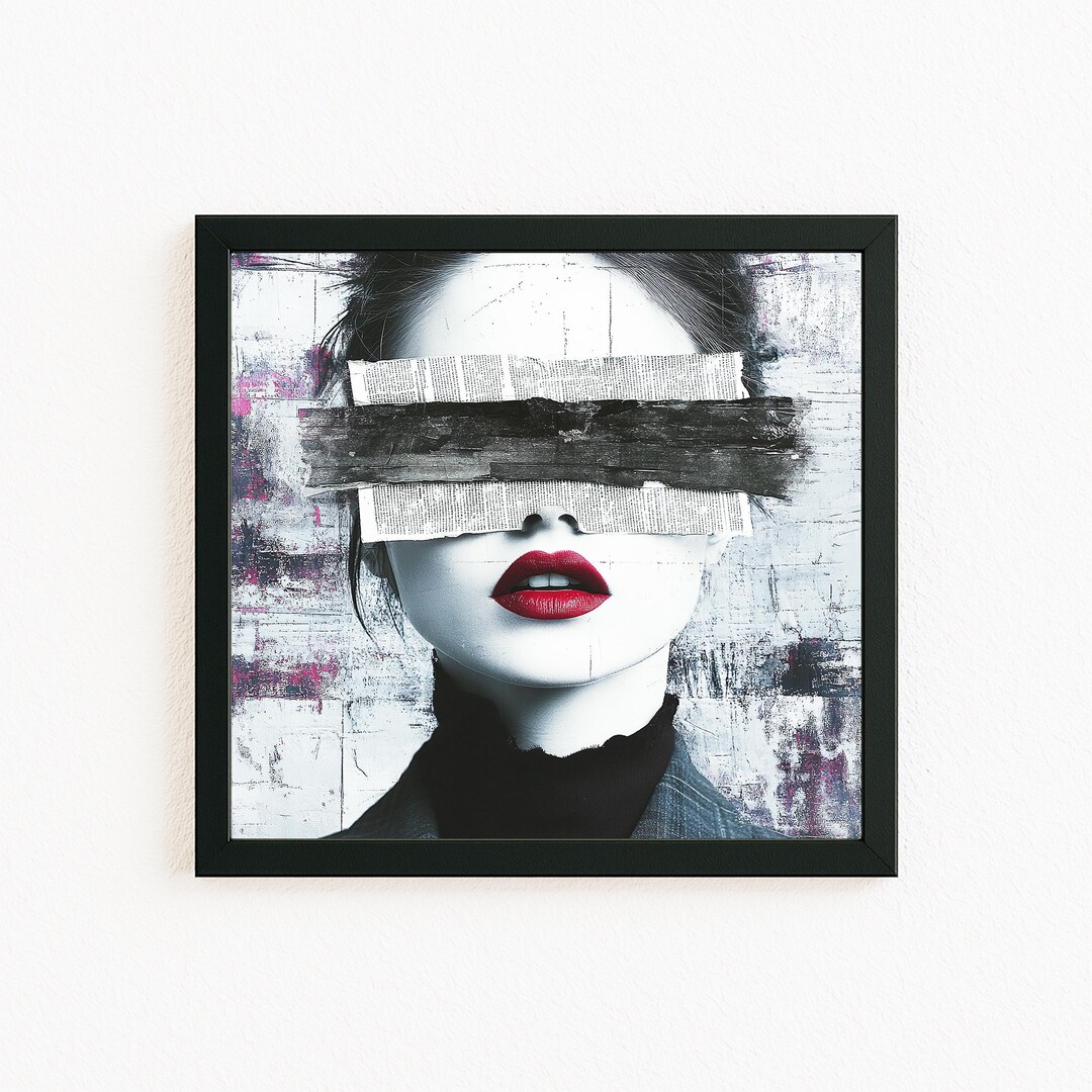 Abstract Female Portrait Digital Download, Modern Art Print With ...