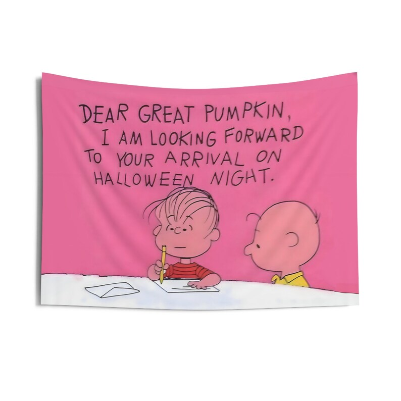 Charlie Brown & Linus Great Pumpkin Wall Tapestry Halloween - Etsy