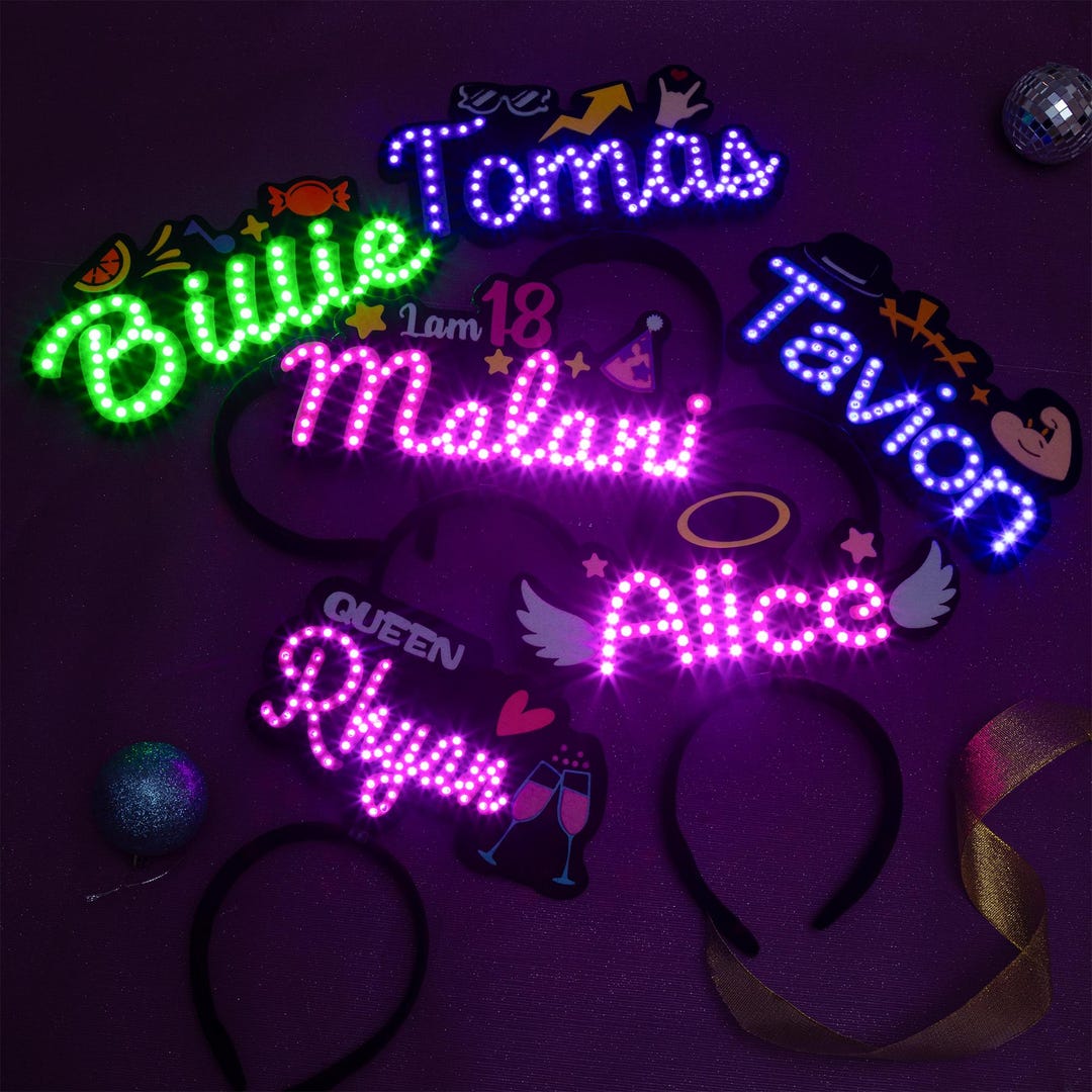 Custom Colorful Neon Headband – Perfect for Music Concerts, Dance ...
