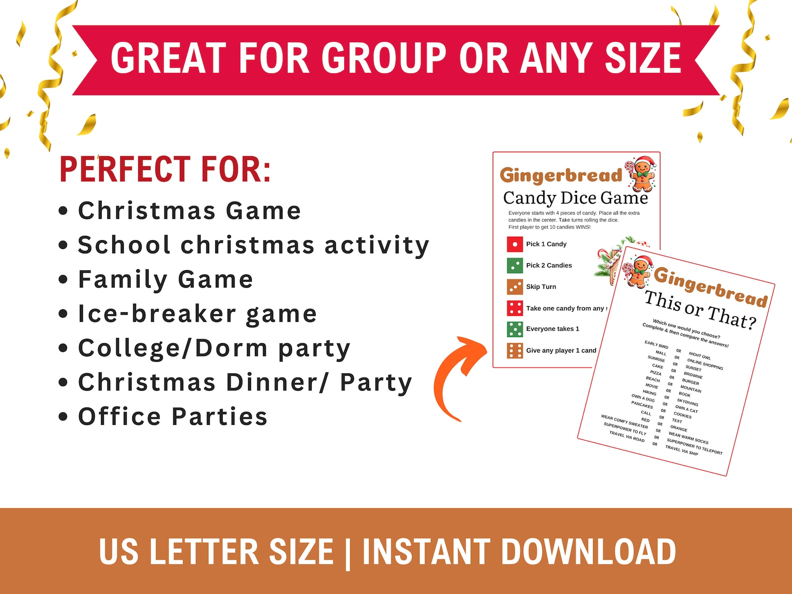 Gingerbread Game Bundle 11 Games, Christmas Games, Holiday Party Game ...