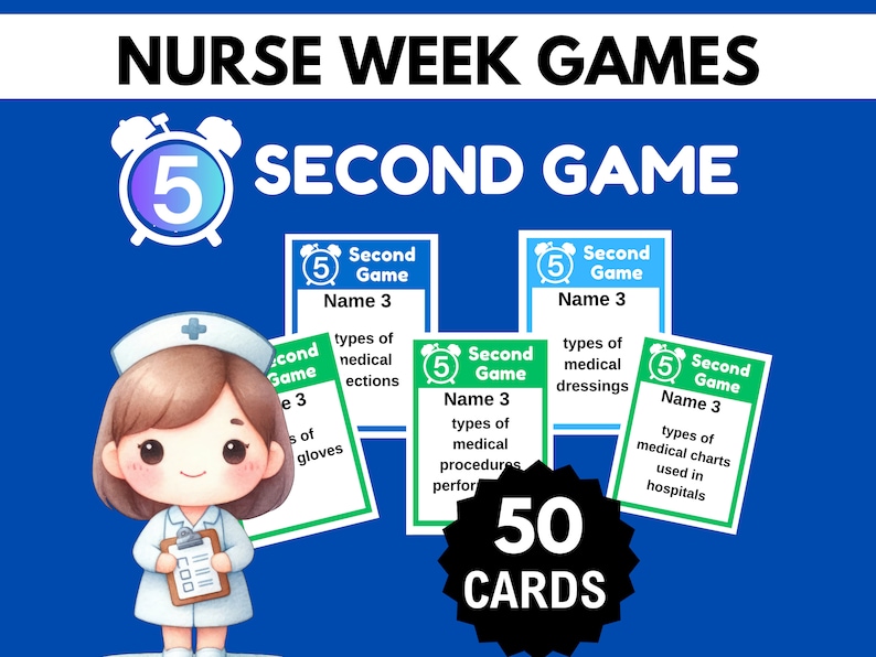 Nurse Games, 5 Second Game for Nurse Party, Medical Games, Nurse Week ...