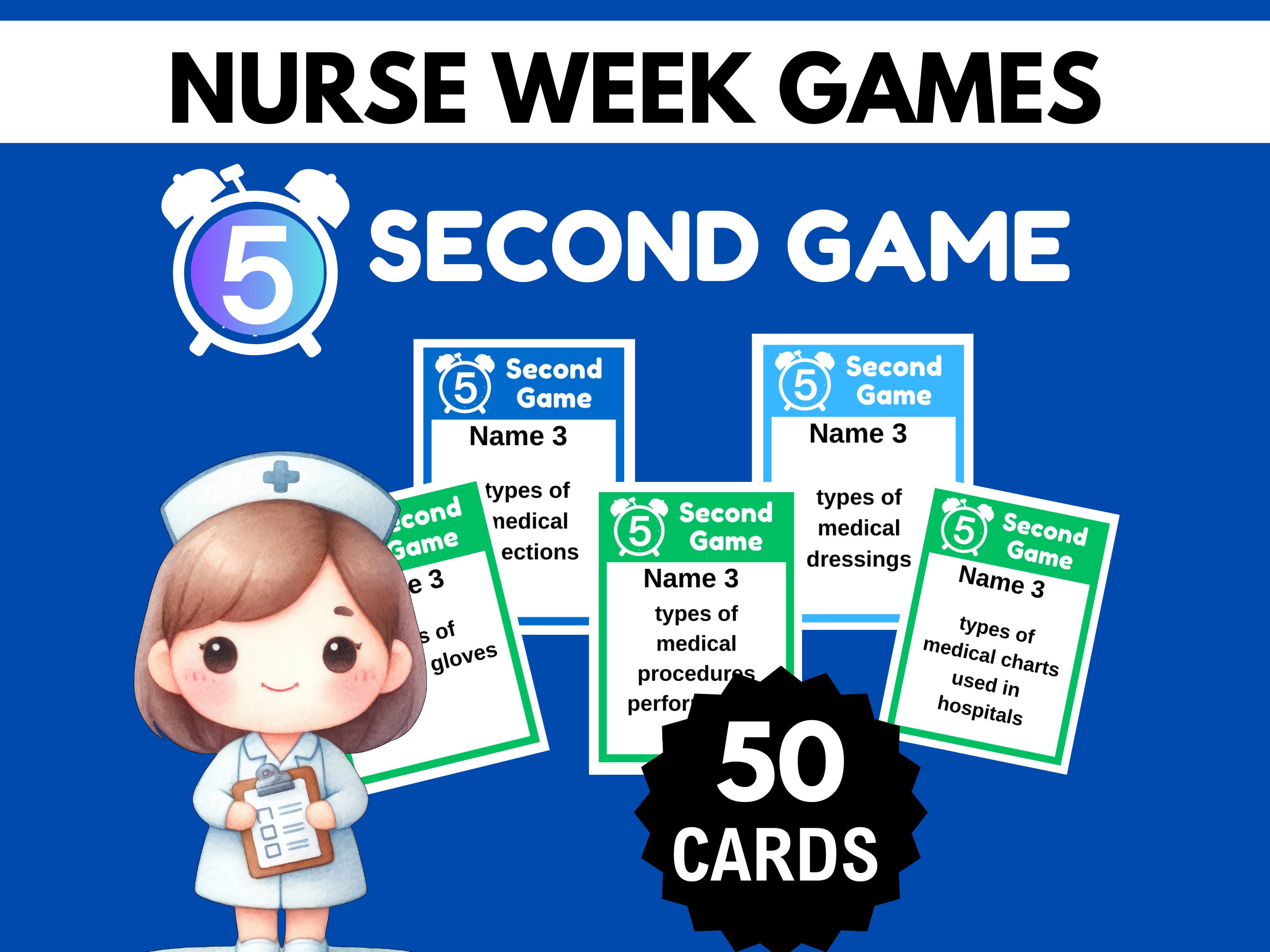 Nurse Games, 5 Second Game for Nurse Party, Medical Games, Nurse Week ...