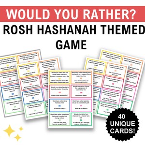 Rosh Hashanah Games Bundle, Rosh Hashanah Trivia, Would You Rather ...