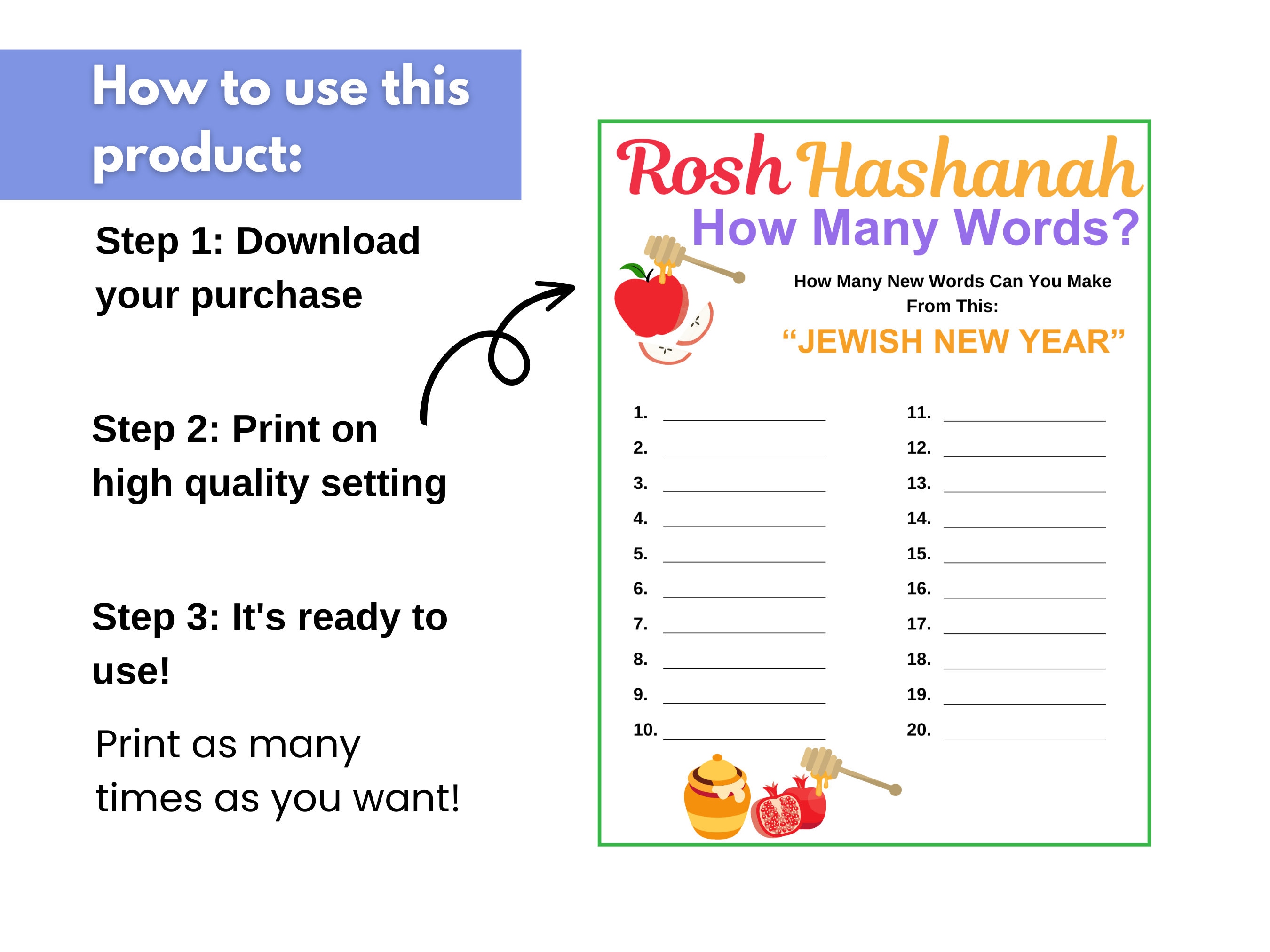 Rosh Hashanah Games Bundle, Rosh Hashanah Trivia, Would You Rather ...