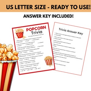 Popcorn Trivia Game, Popcorn Bar Activity, Popcorn Bar Baby Shower ...