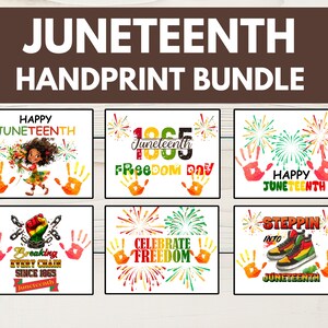 Juneteenth Handprint Craft 6 Designs, Juneteenth Craft for Kids ...