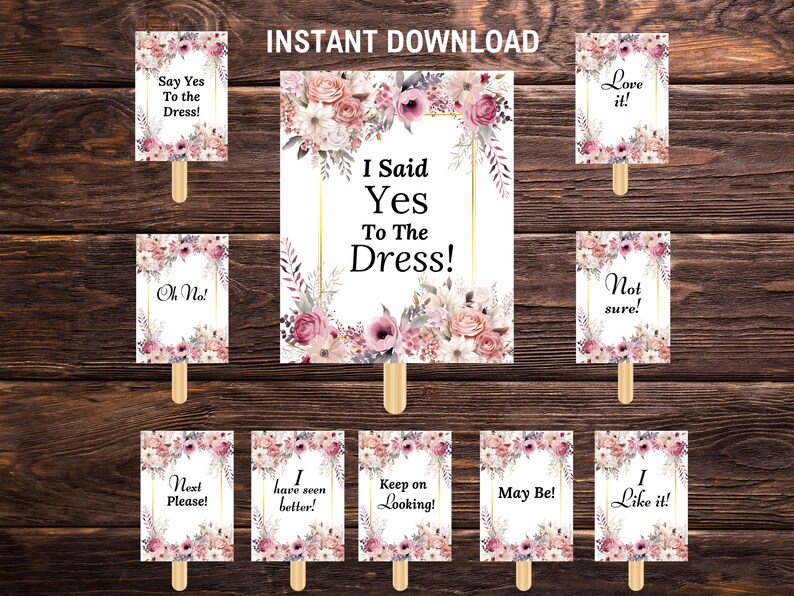 Say Yes to the Dress Signs, I Said Yes to the Dress Sign, Wedding Dress ...
