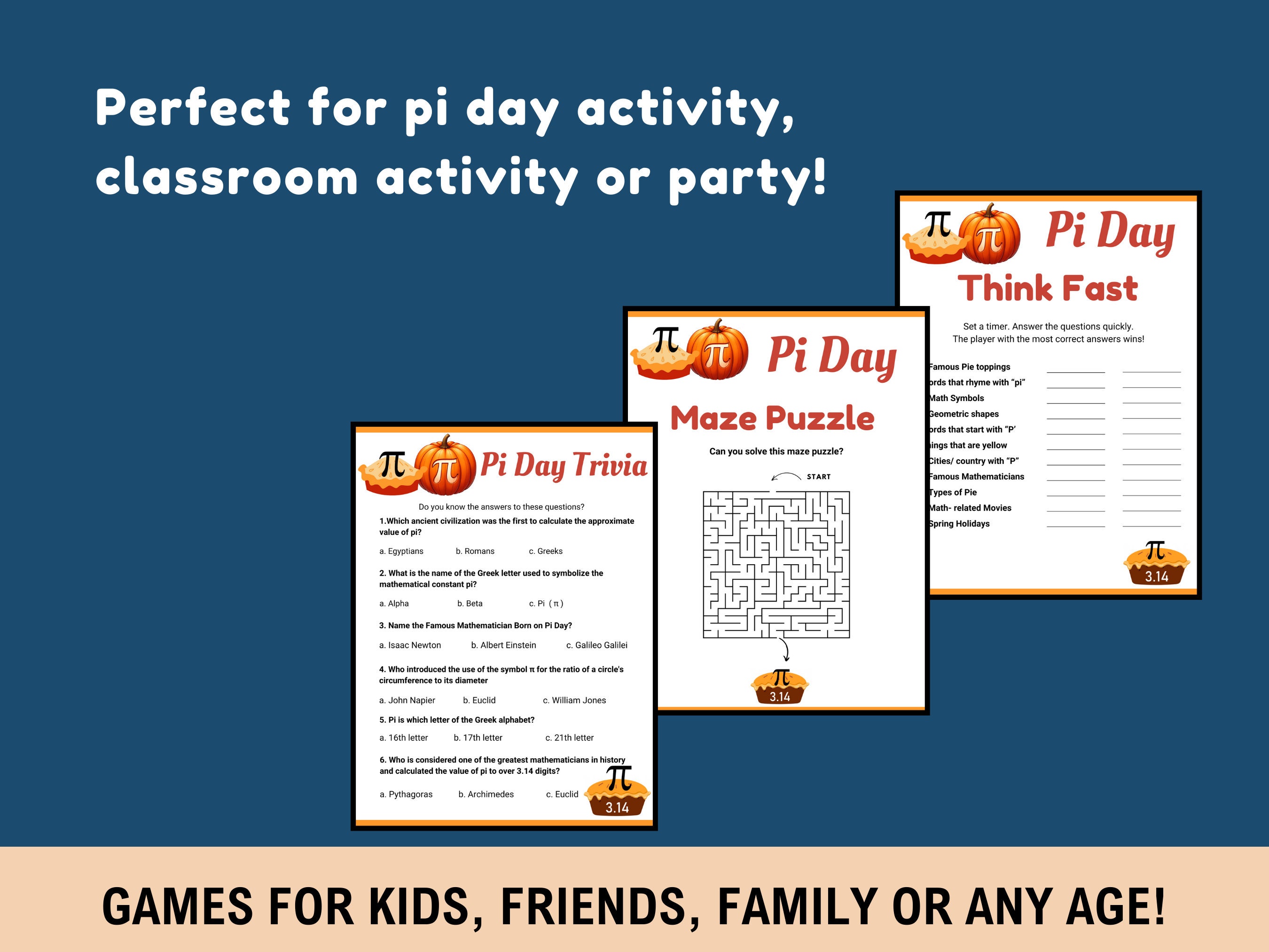 Pi Day Games- 11 Games, Pi Day Celebration, Pi Day Activities, Pi Day ...