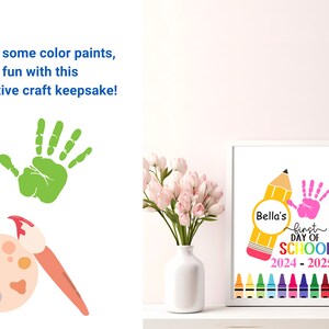 First Day of School Handprint Craft, Back to School Craft, 1st Day ...