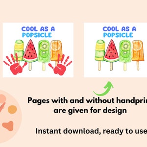 Popsicle Handprint Craft, Summer Handprint Craft, Popsicle Footprint ...