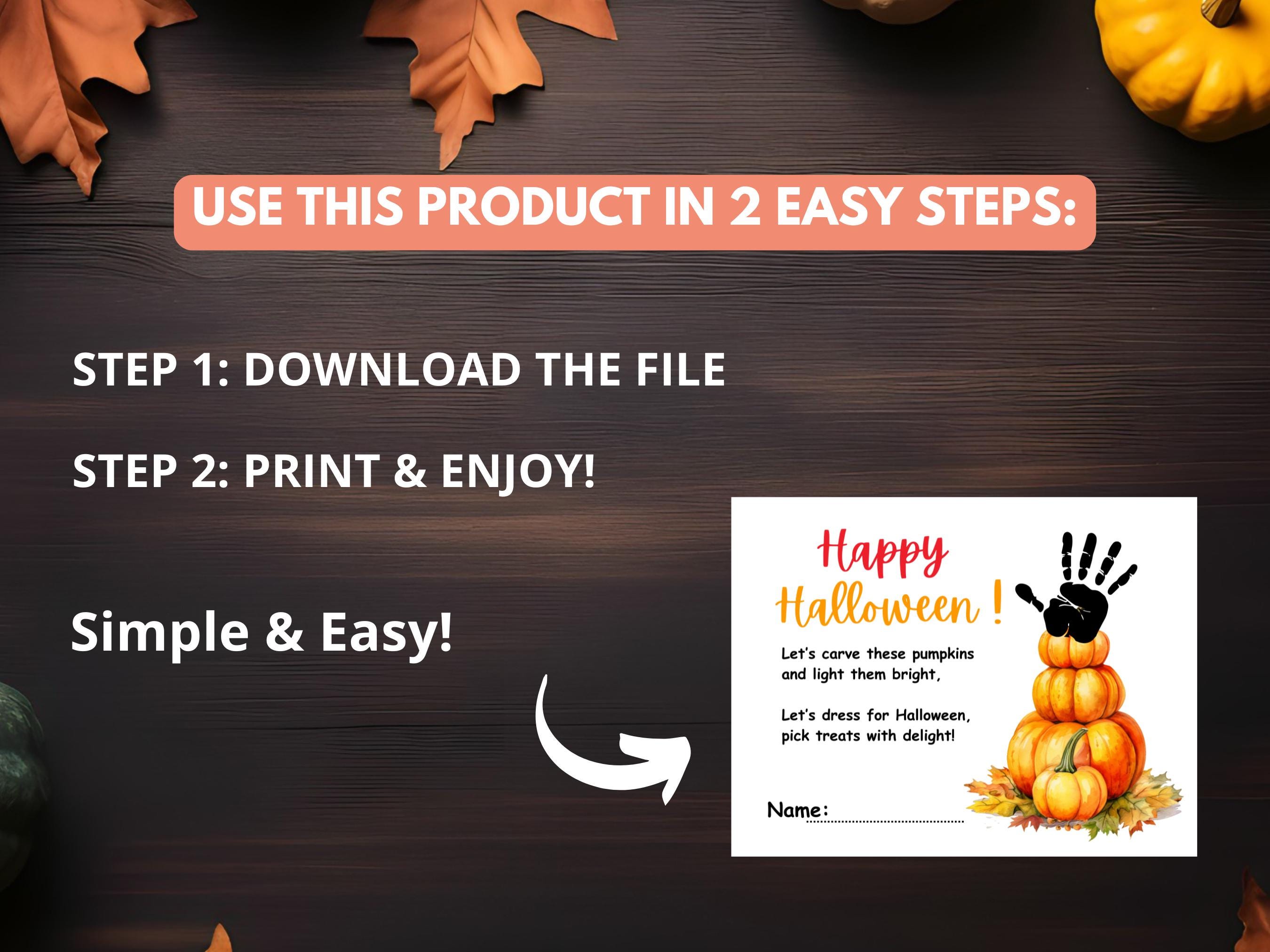 Pumpkin Handprint Art Printable, Pumpkin Poem Handprint Printable ...