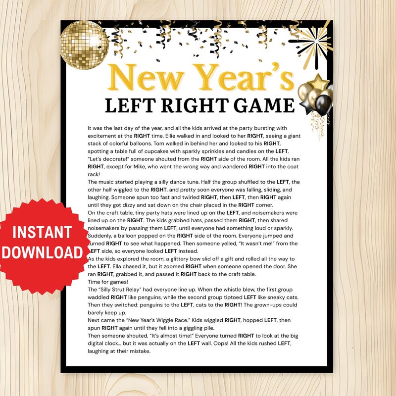 Nye Left Right - Etsy UK