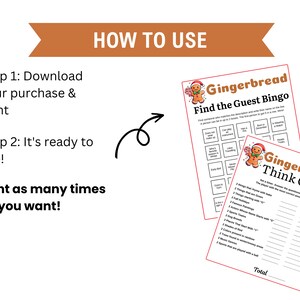 Gingerbread Game Bundle 11 Games, Christmas Games, Holiday Party Game ...