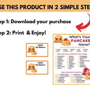 What's Your Pancake Name Game With Nametags & Sign| Pancake Day ...