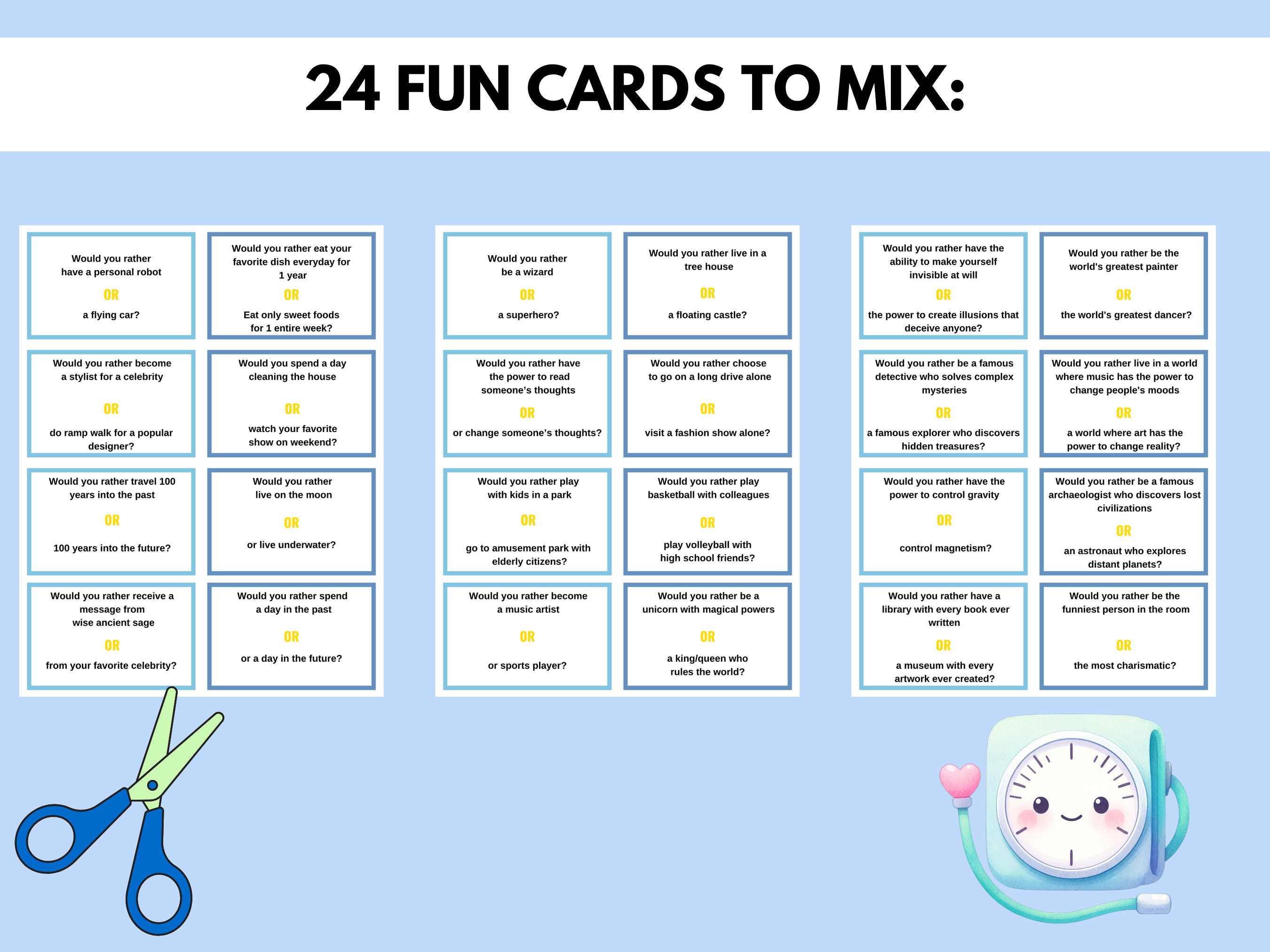 Medical Game: 56 Would You Rather Cards, Nurse Party Games, Nurse Theme ...