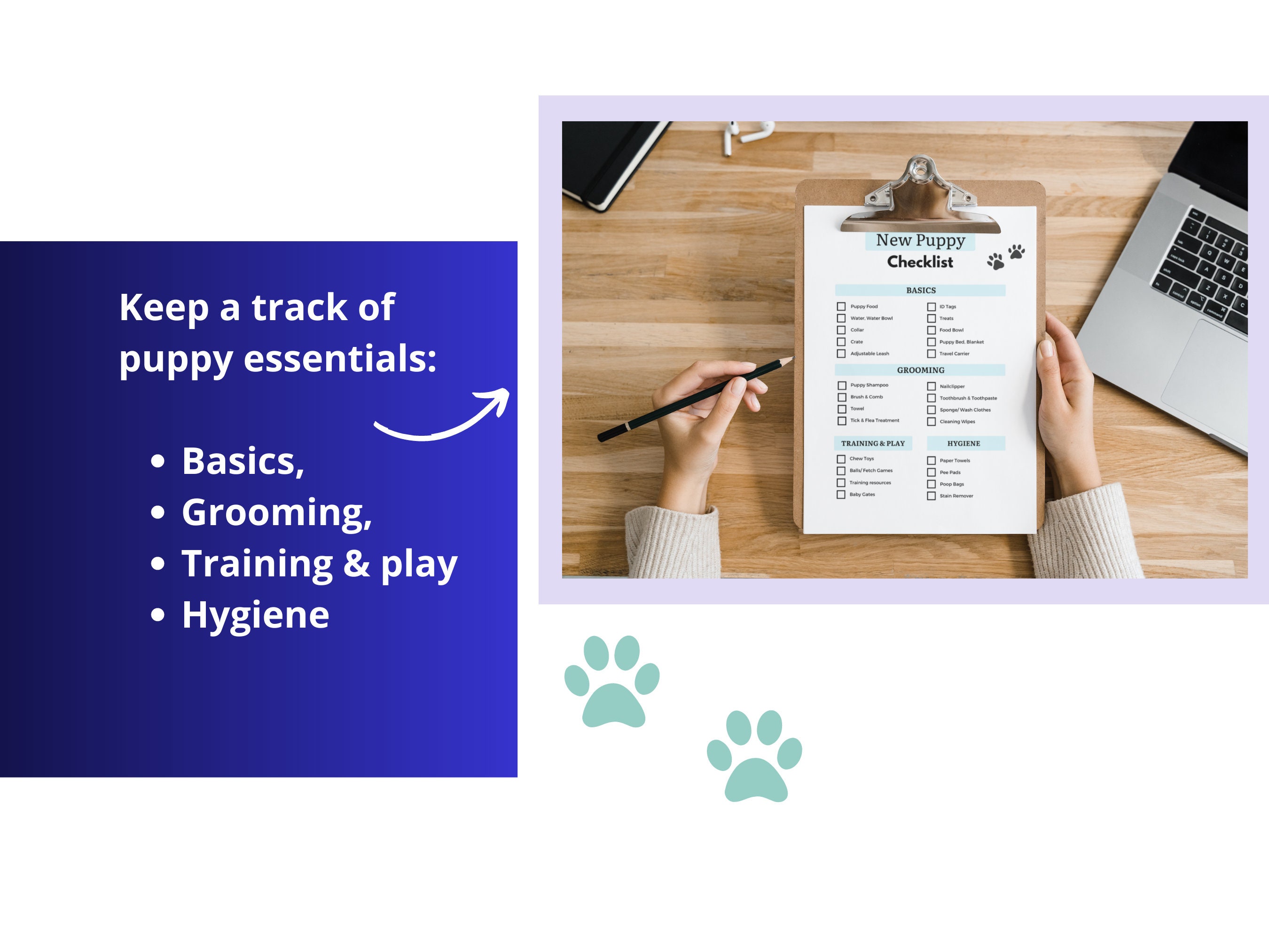 New Puppy Checklist, Puppy Supplies List, Puppy Printable, Checklist ...