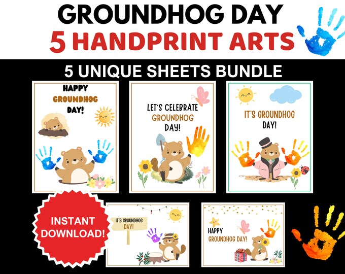 Groundhog Day Handprint Craft for Toddlers, Classroom Activity for ...