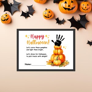 Pumpkin Handprint Art Printable, Pumpkin Poem Handprint Printable ...