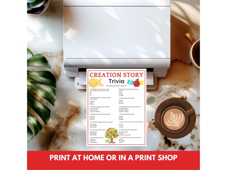 Bible Creation Story Trivia Game, Bible Trivia Questions, Homeschool ...