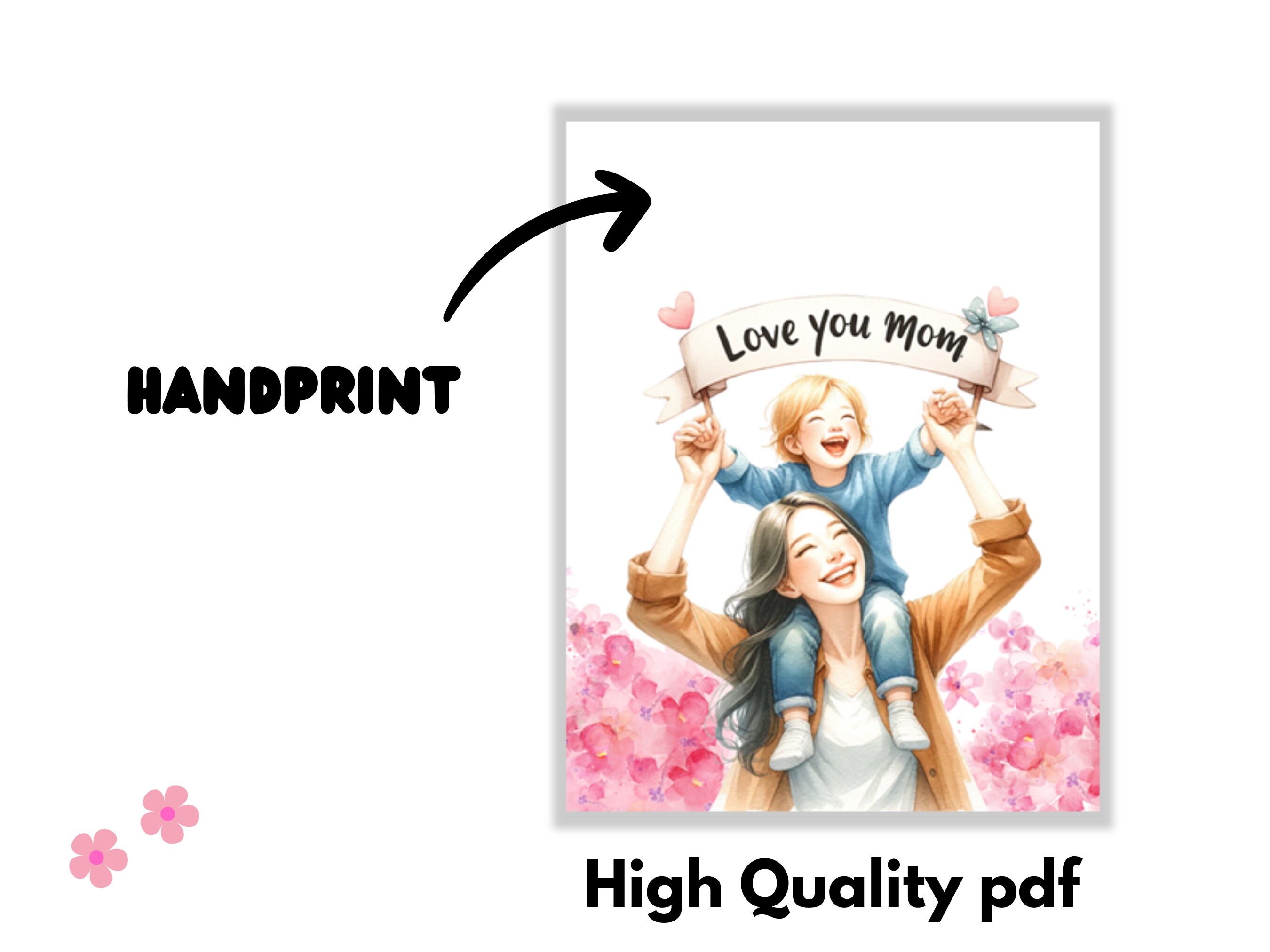 Mothers Day Printable, Love You Mom Card, Crafts for Pre-k and ...