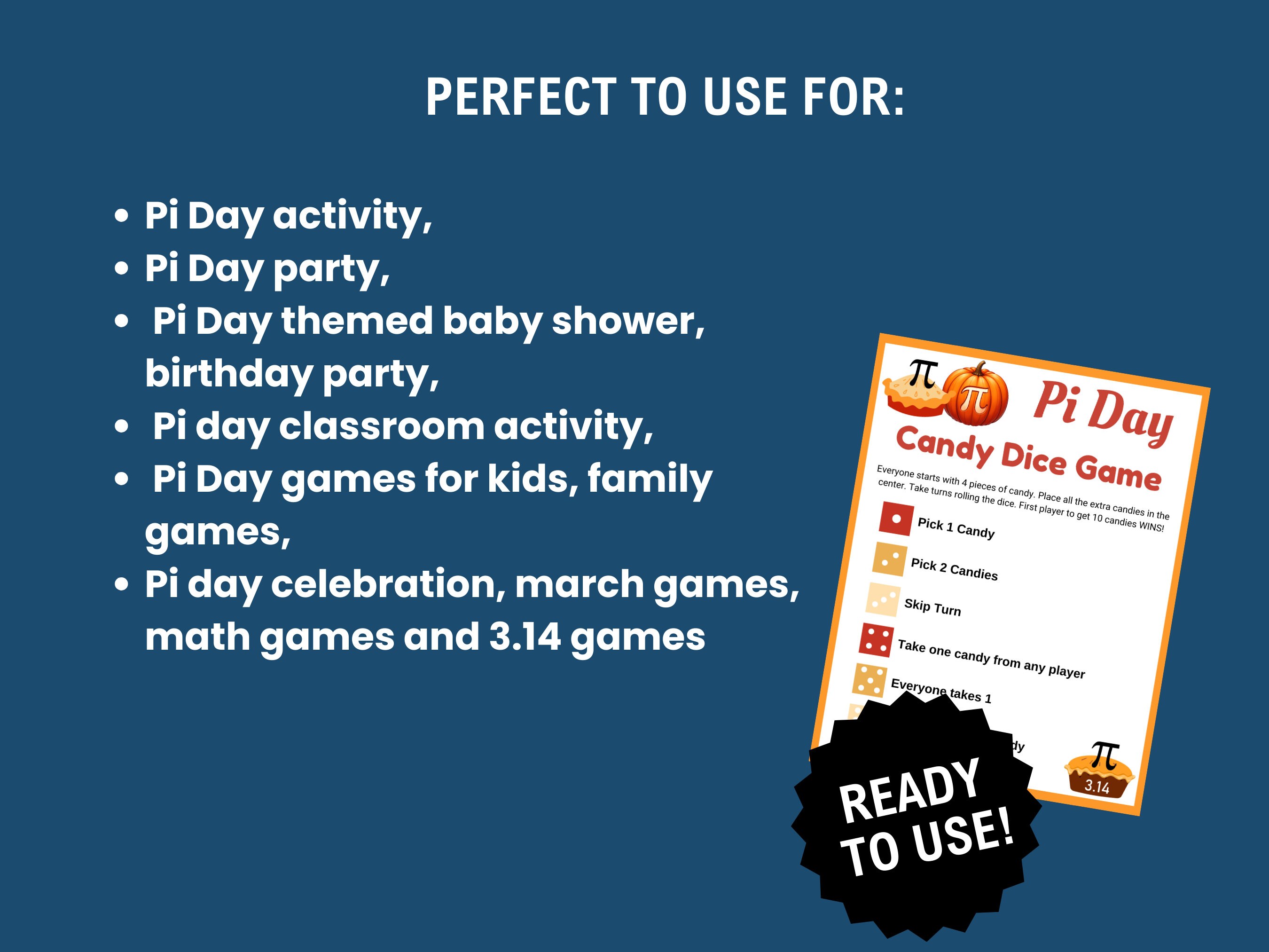 Pi Day Game, Candy Dice Game, Pi Day Ideas for Teachers, Classroom Pi ...