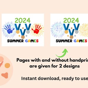 2024 Summer Games Handprint Art Bundle, 2024 Paris Games, International ...
