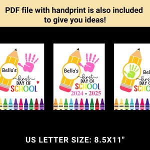 First Day of School Handprint Craft, Back to School Craft, 1st Day ...