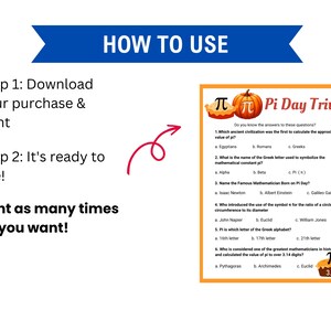 Pi Day Trivia, Pi Day Ideas for Teachers, Classroom Pi Day Activity, Pi ...