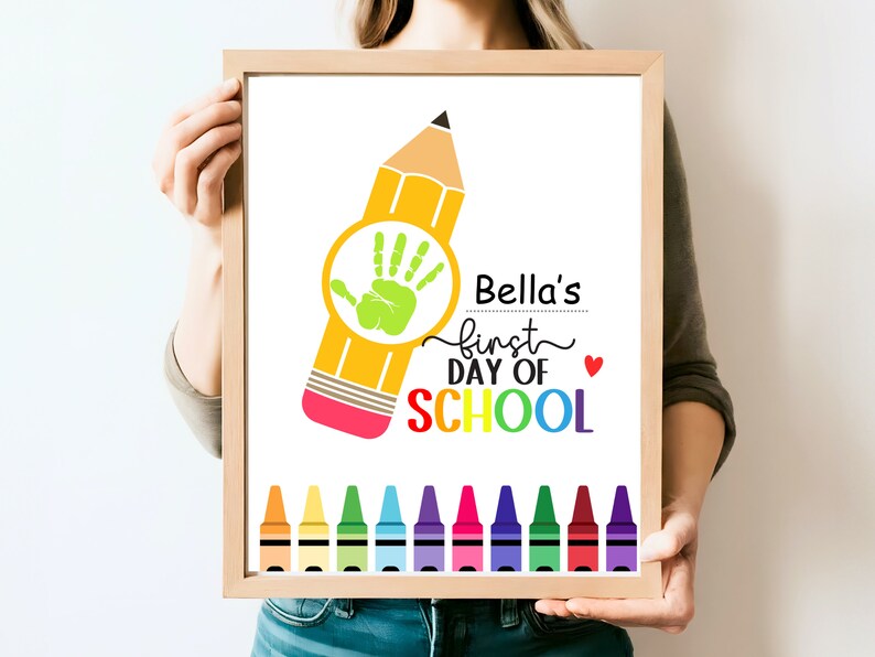 First Day of School Handprint Craft, Back to School Craft, 1st Day ...