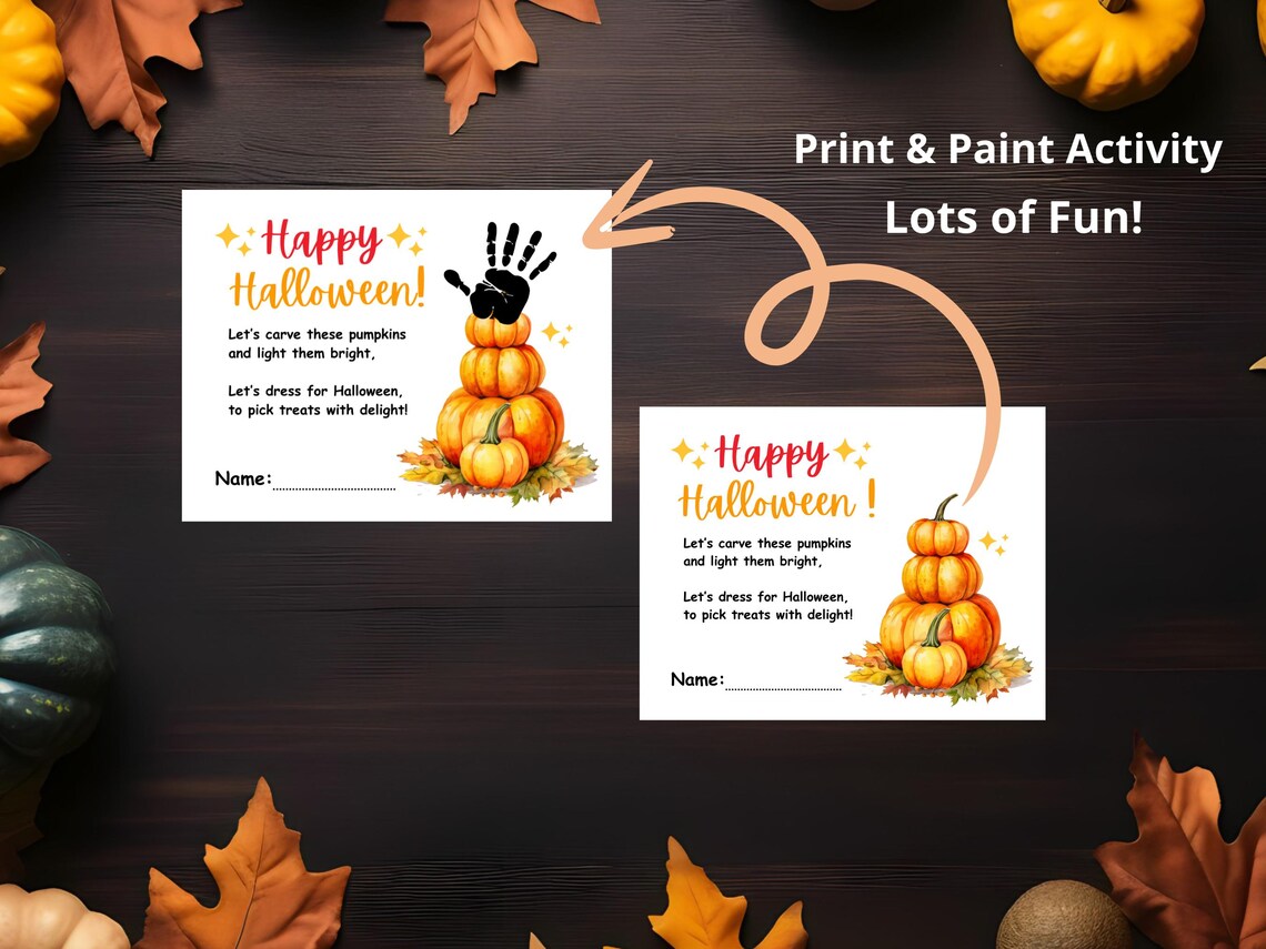 Pumpkin Poem Handprint Printable, Pumpkin Patch Handprint Art Printable ...
