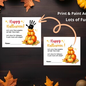 Pumpkin Handprint Art Printable, Pumpkin Poem Handprint Printable ...