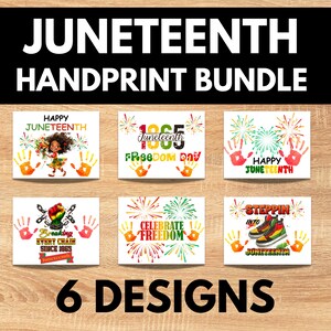 Juneteenth Handprint Craft 6 Designs, Juneteenth Craft for Kids ...