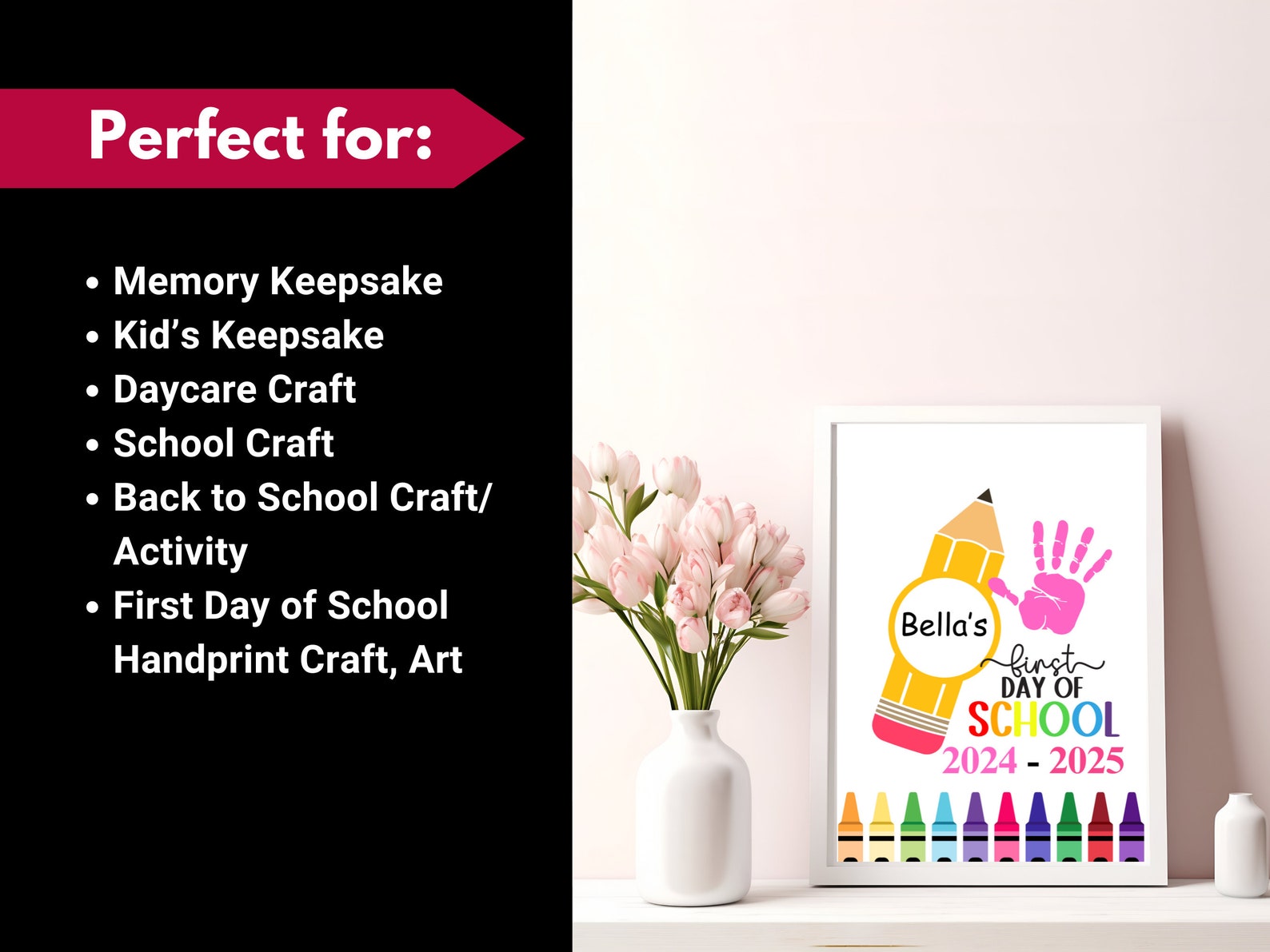 First Day of School Handprint Craft, Back to School Craft, 1st Day ...